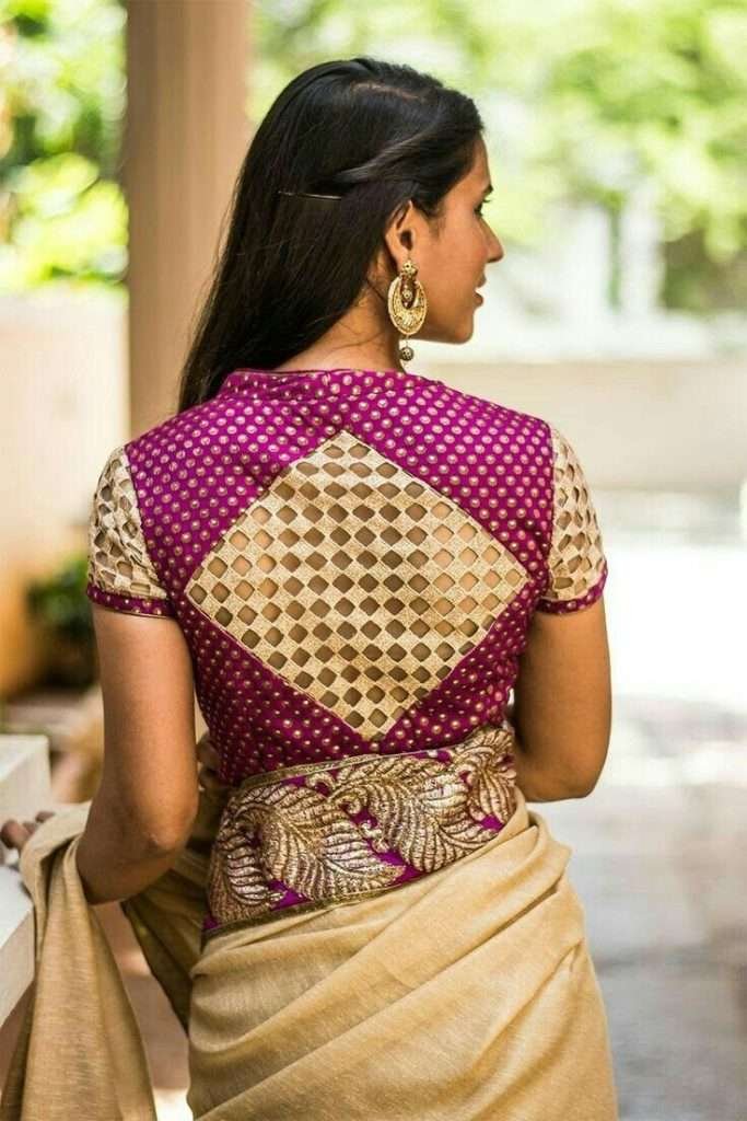 New saree blouse back neck designs - Simple Craft Idea
