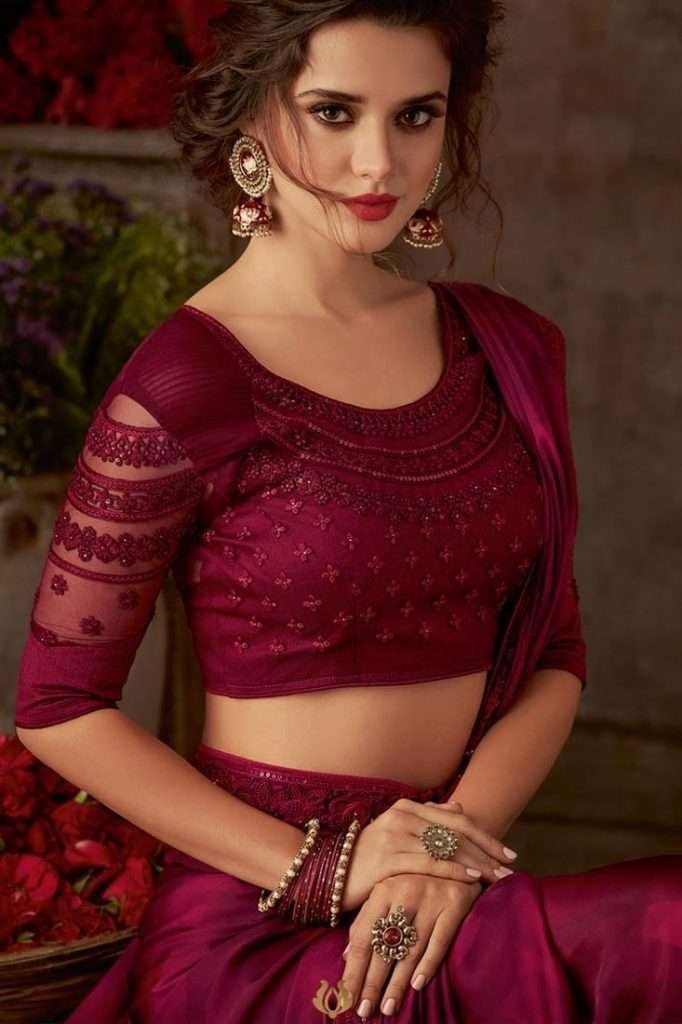 Bridal net blouse designs