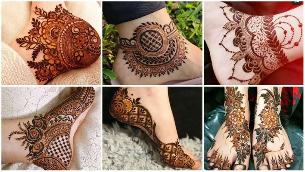 Amazing leg mehndi designs