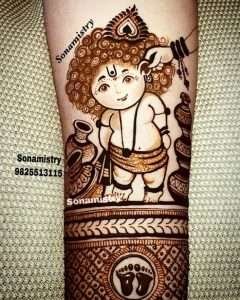 15 Krishna Mehandi Designs: Embrace Intricate Artistry - Simple Craft Idea